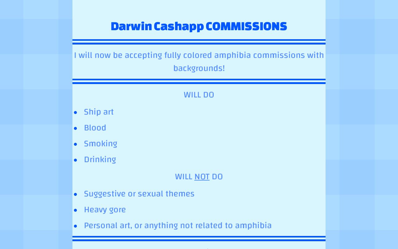 Darwin commissions